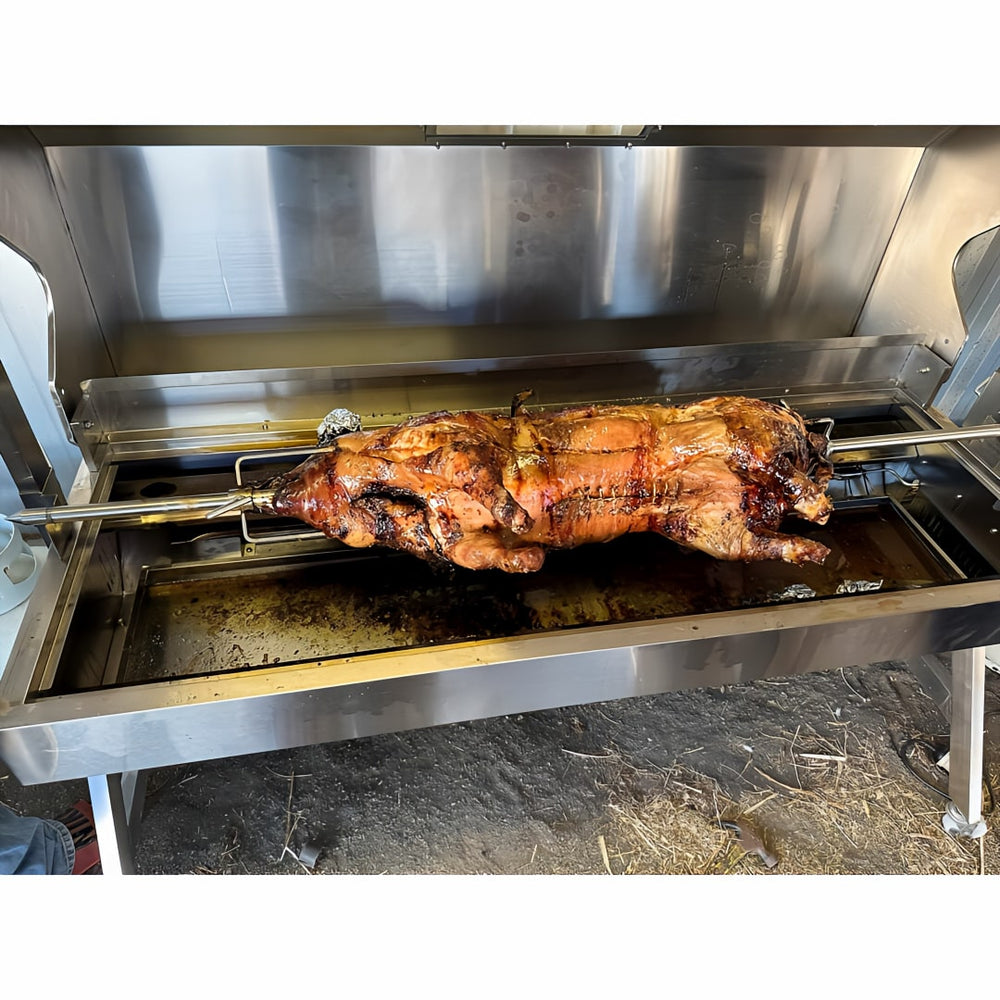 1500 mm Dual Fuel BBQ Spit Rotisserie | Charcoal and Gas