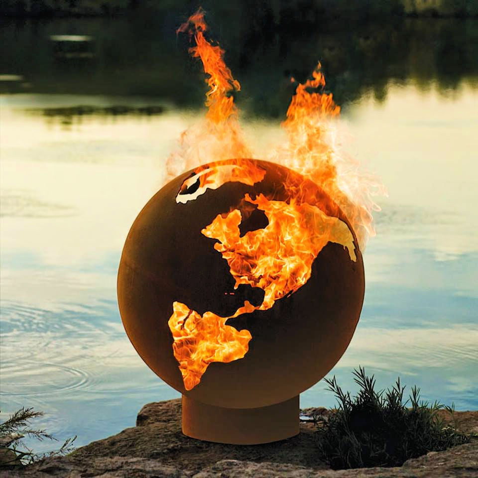 Outdoor Globe Fire Pits | ANZAC | World | Death Star | Leaf